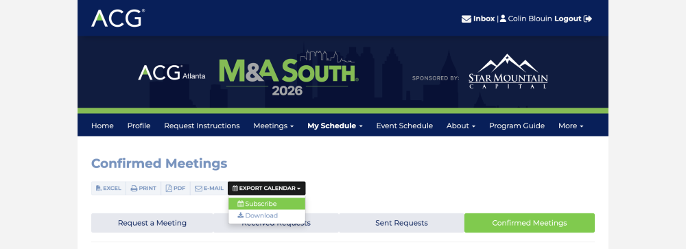 ACG Access – The Official M&A South Scheduler | ACG Atlanta